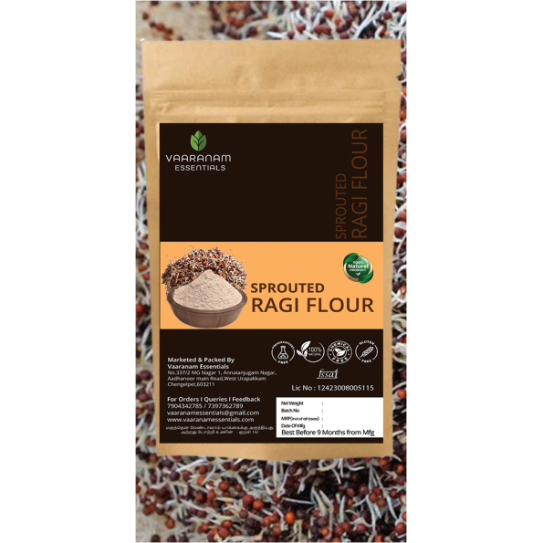 Sprouted Ragi Flour – Pure, Nutritious & Wholesome 500g – Vaaranam ...